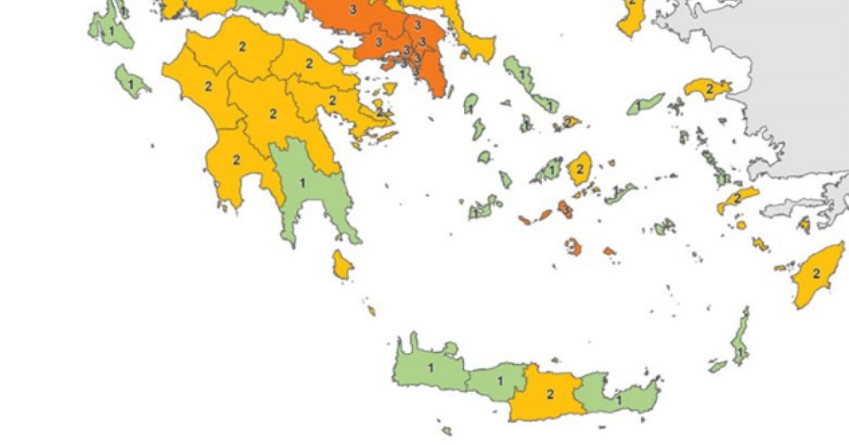 Στο επίπεδο 2 παραμένει η Κως - Ο νέος χάρτης Υγειονομικής Ασφάλειας ...